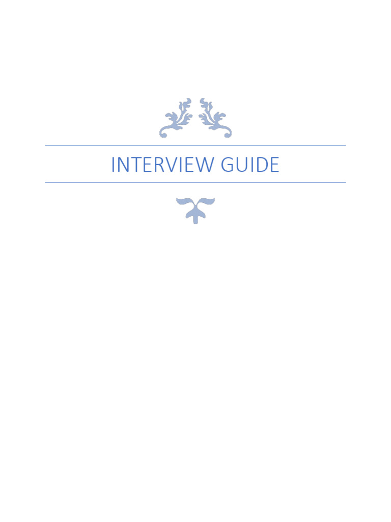Interview Guide | PDF | Leadership | Audit