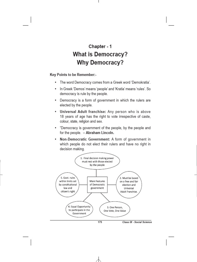 9 SM SST C01 What Is Democracy Why Democracy | PDF | Democracy ...
