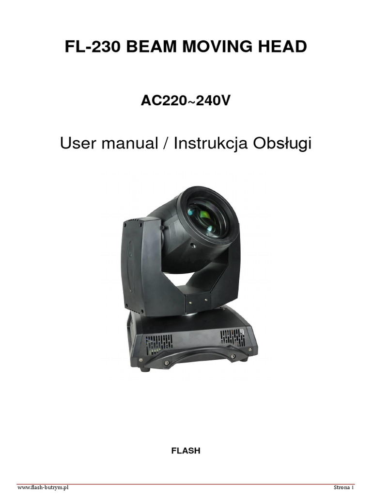 F1000550 Moving Head FL 230 BEAM 7R Thunderbolt Prism ZOOM | PDF | Mains Electricity | Ac Power ...