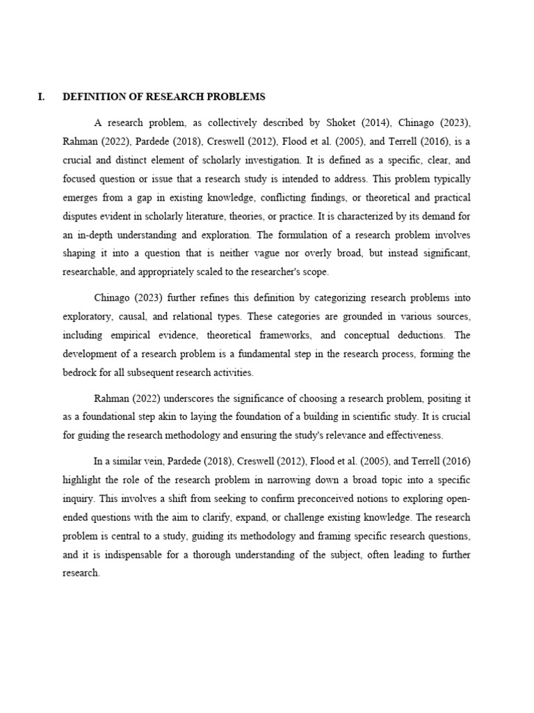 Definition of Research Problems - MS Nety's Part | PDF | Theory ... Definition of Research Problems - MS Nety's Part | PDF | Theory ...