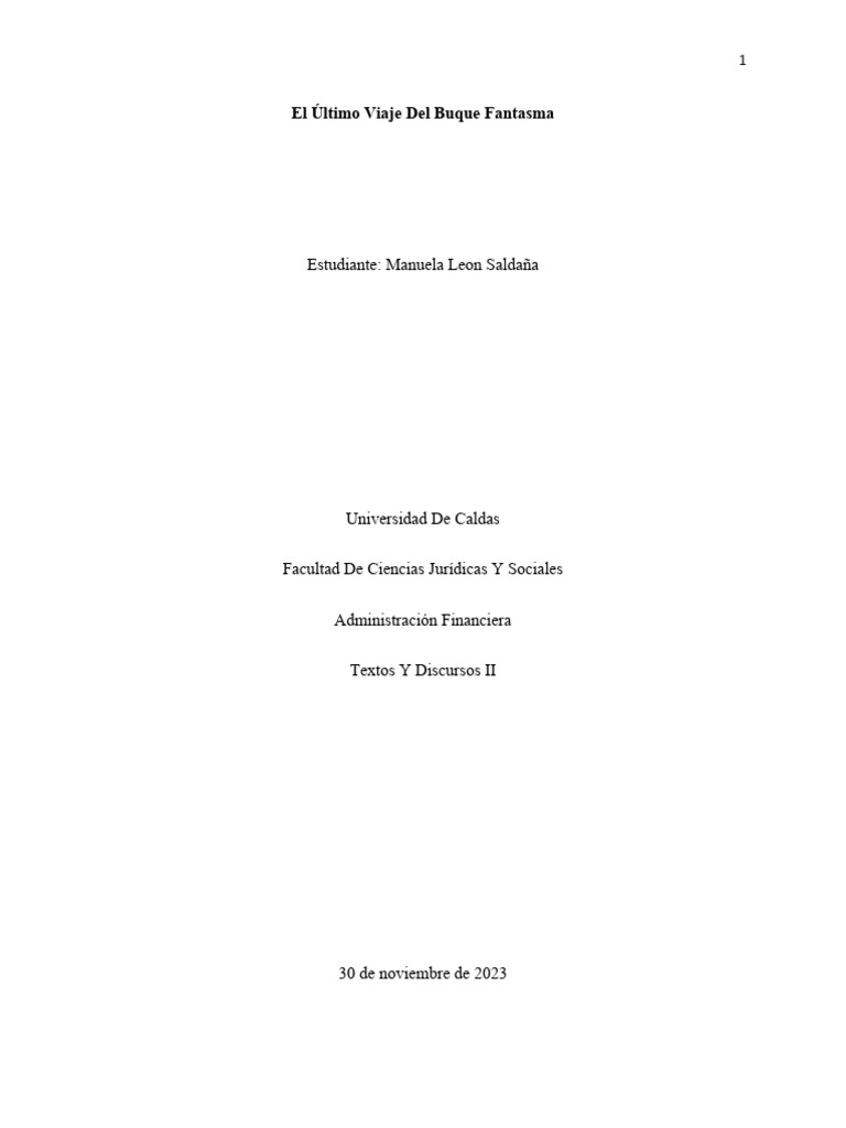El Último Viaje Del Buque Fantasma | PDF | Gabriel García Márquez