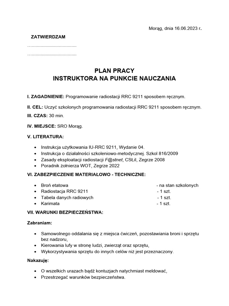 PP RRC-9211 Wersja Spoko | PDF