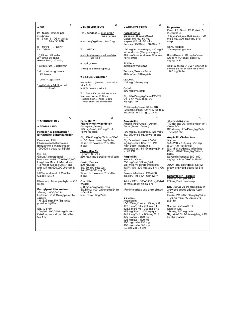 Formulary | PDF | Medicine | Medical Specialties