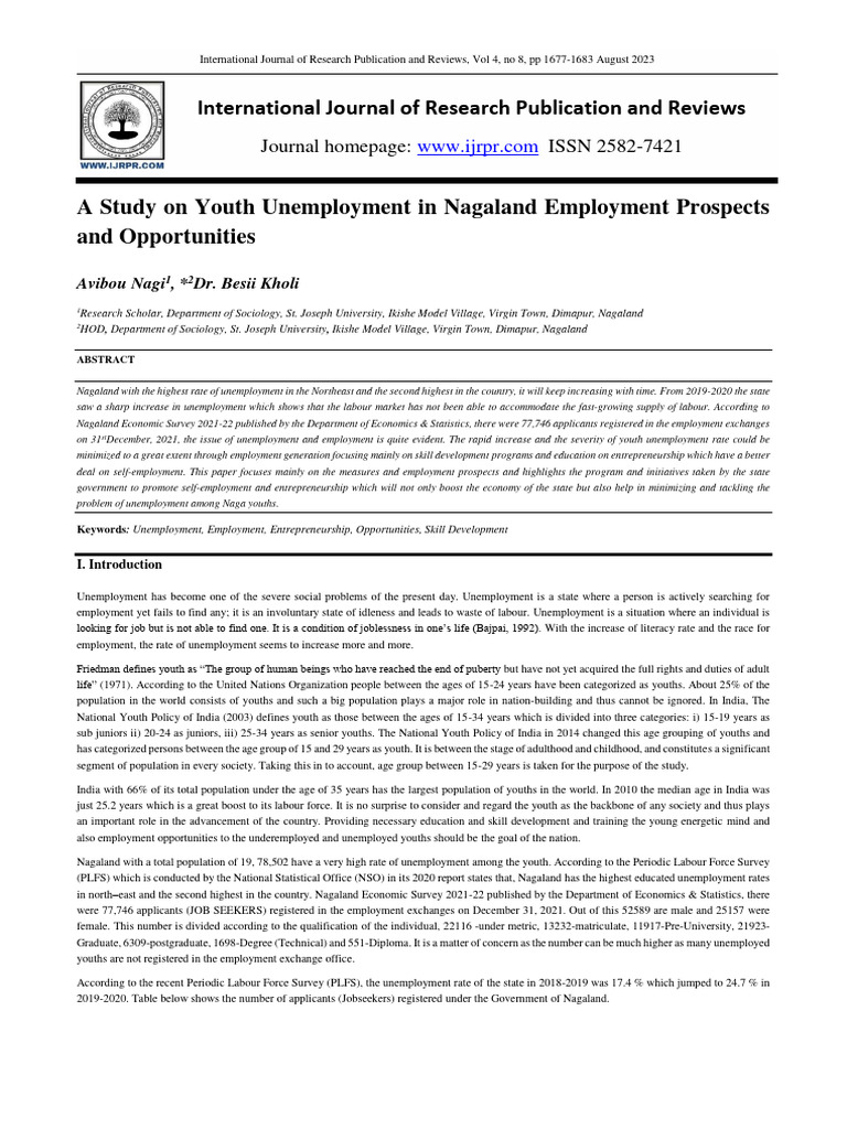 IJRPR16260 | PDF | Unemployment | Employment