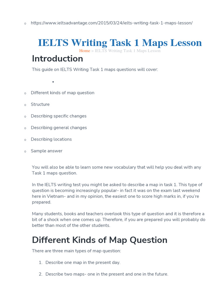 How+to+describe+a+map | PDF | Hotel | International English Language ...