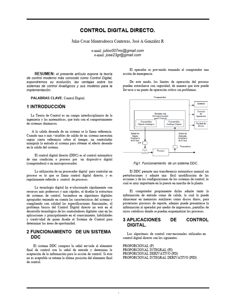Control Digital Directo - Compress | PDF | Señal analoga | Informática