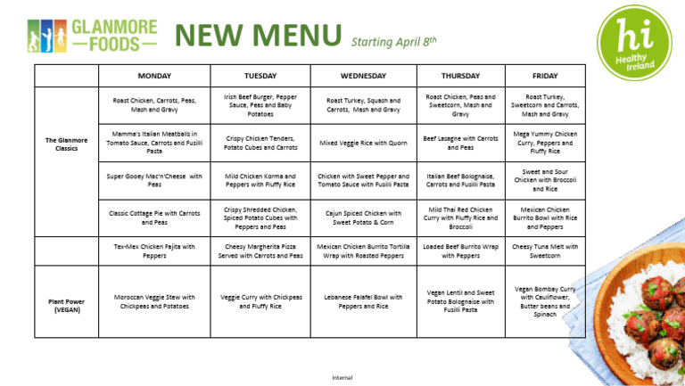 Glanmore Menu April-June | PDF | Burrito | Pasta