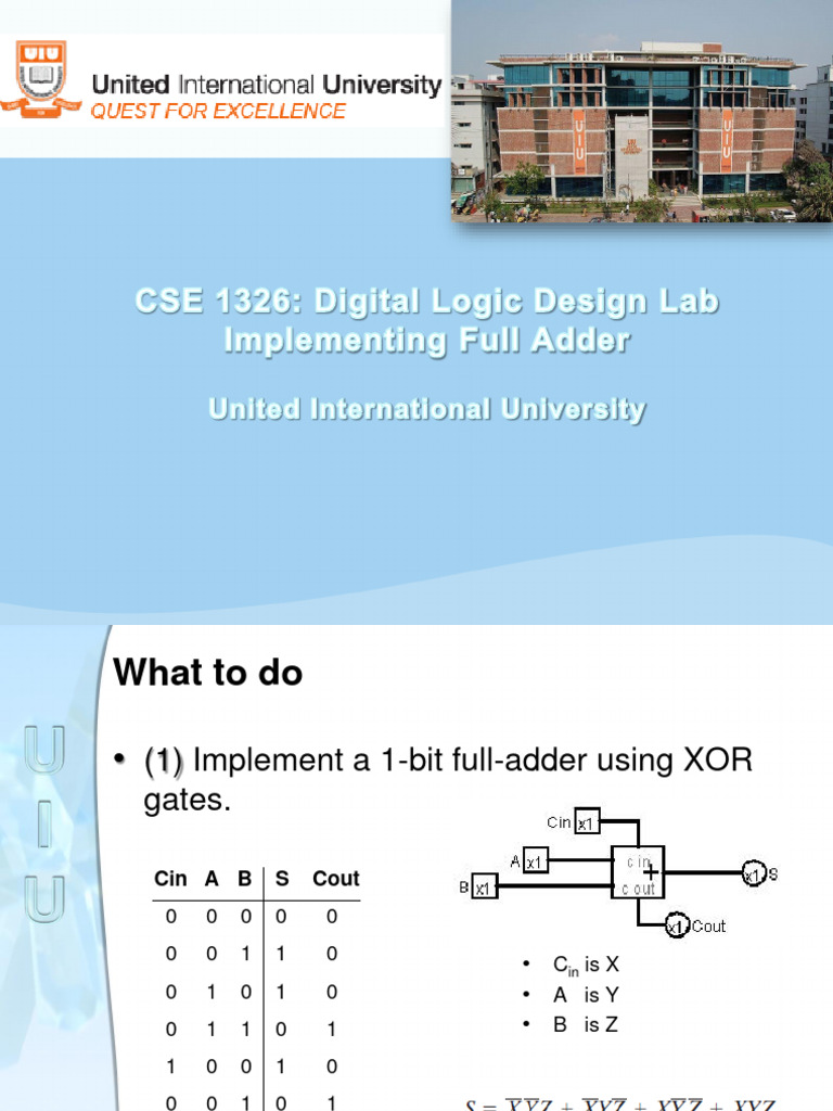 DLD 04 Full Adder | PDF