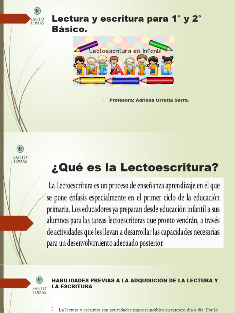 Lectura y Escritura Clase 1 y 2 | PDF | Aprendizaje | Escritura