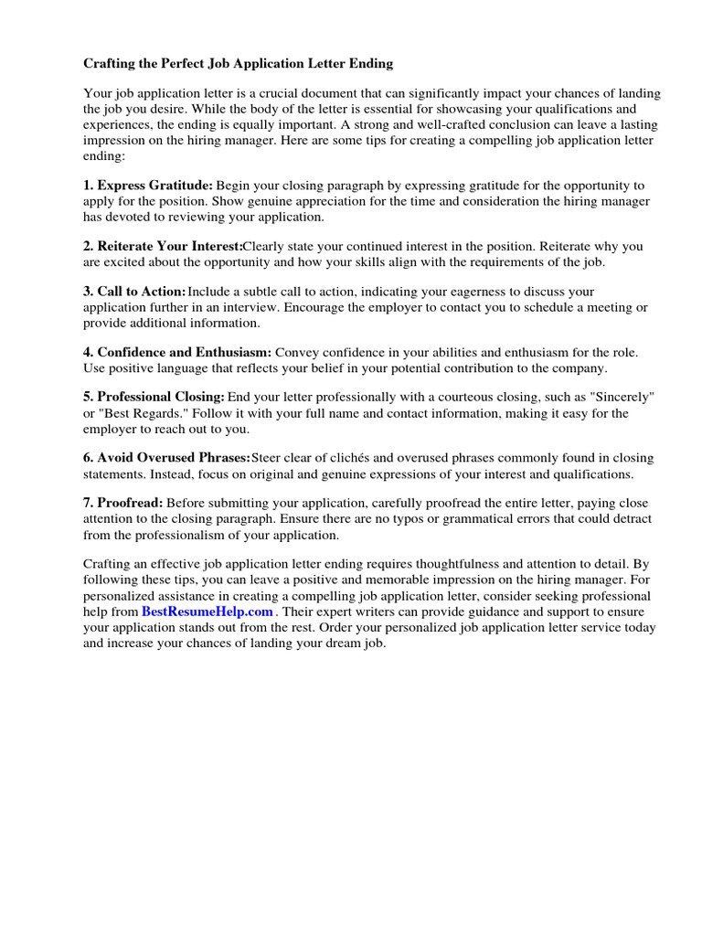 Job Application Letter Ending | Download Free PDF | Résumé | Http Cookie