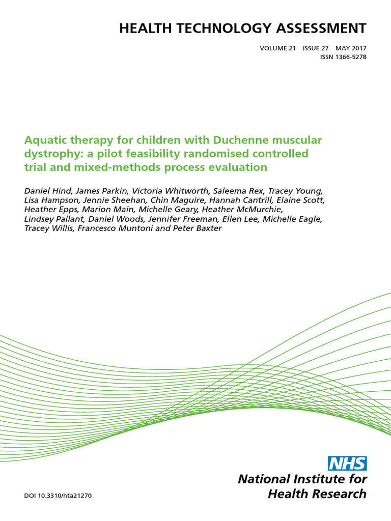 Aquatic Therapy for Children With Duchenne Muscular Dystrophy_ a Pilot Feasibility Randomised ...