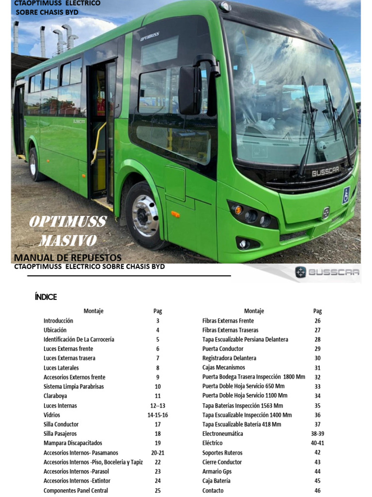 Manual BUSSCAR Optimuss Buseta | PDF | Diodo emisor de luz | Vehículos