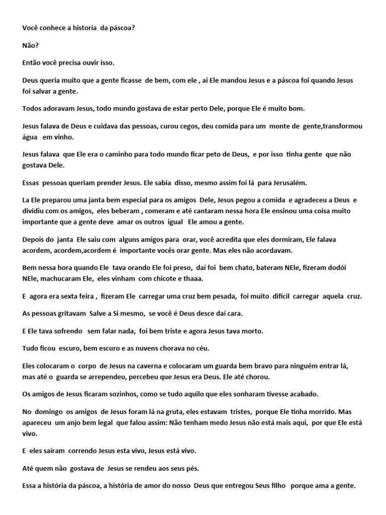 Você Conhece A Historia Da Páscoa | PDF Você Conhece A Historia Da Páscoa | PDF