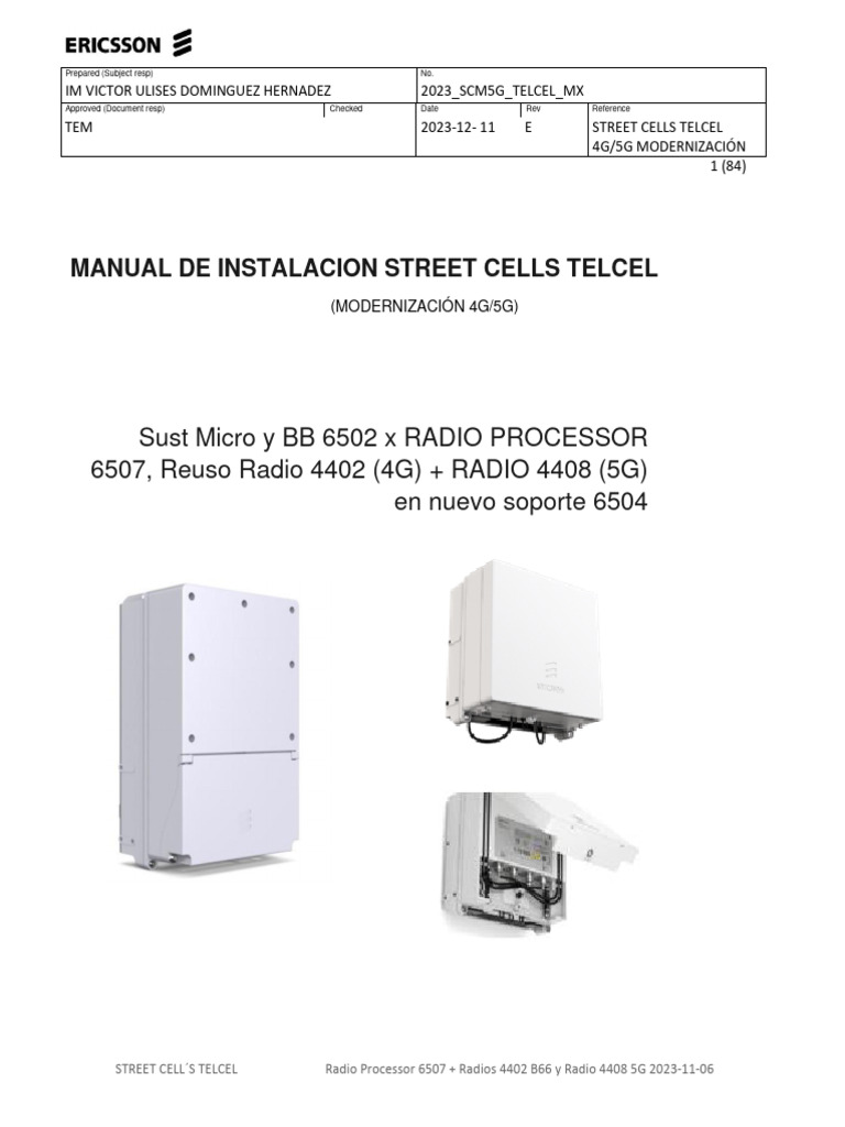 Manual de Instalacion Street Cell Modernización A 5G - ASPs - Rev E ...