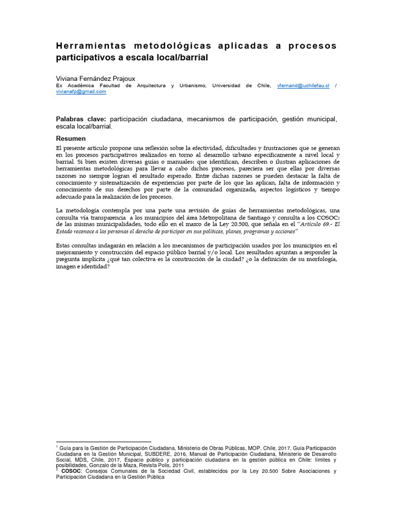 Participación Ciudadana en Gestión Municipal | PDF | Participación ...