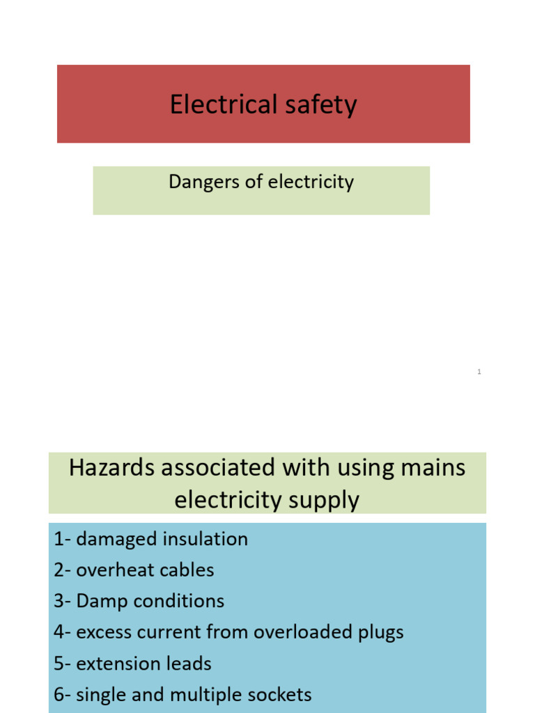 Electrical Safety: Dangers of Electricity | PDF | Fuse (Electrical ...