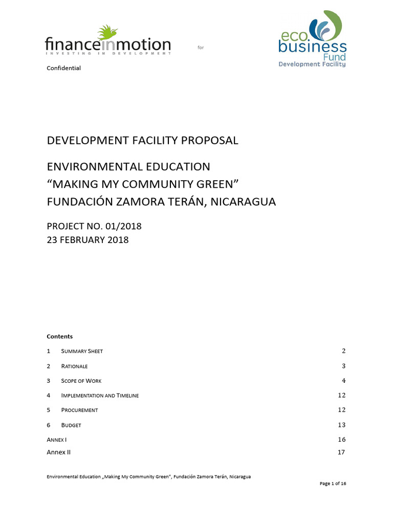 Making My Community Green Proposal | PDF | Sustainability | Agriculture