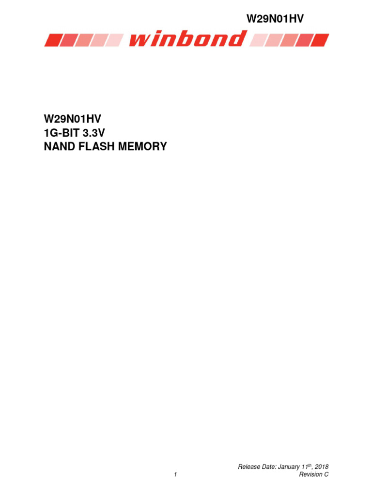 Winbond-Elec-W29N01HVSINA C129399 | PDF | Flash Memory | Input/Output