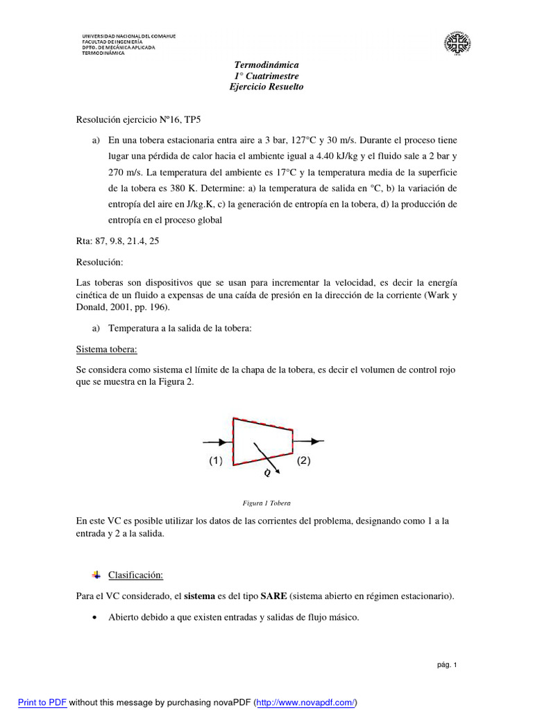Resolución Ejercicio 16 TP5 | PDF | Entropía | Temperatura