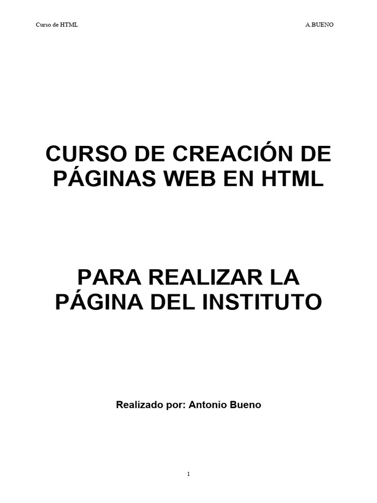 Sample 0070 Creacion de Paginas Web en HTML | PDF | Internet | Red de ...