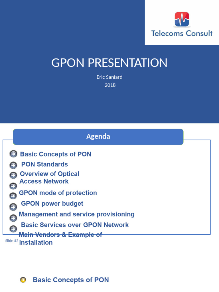Gpon Presentation | PDF | Data Transmission | Optics