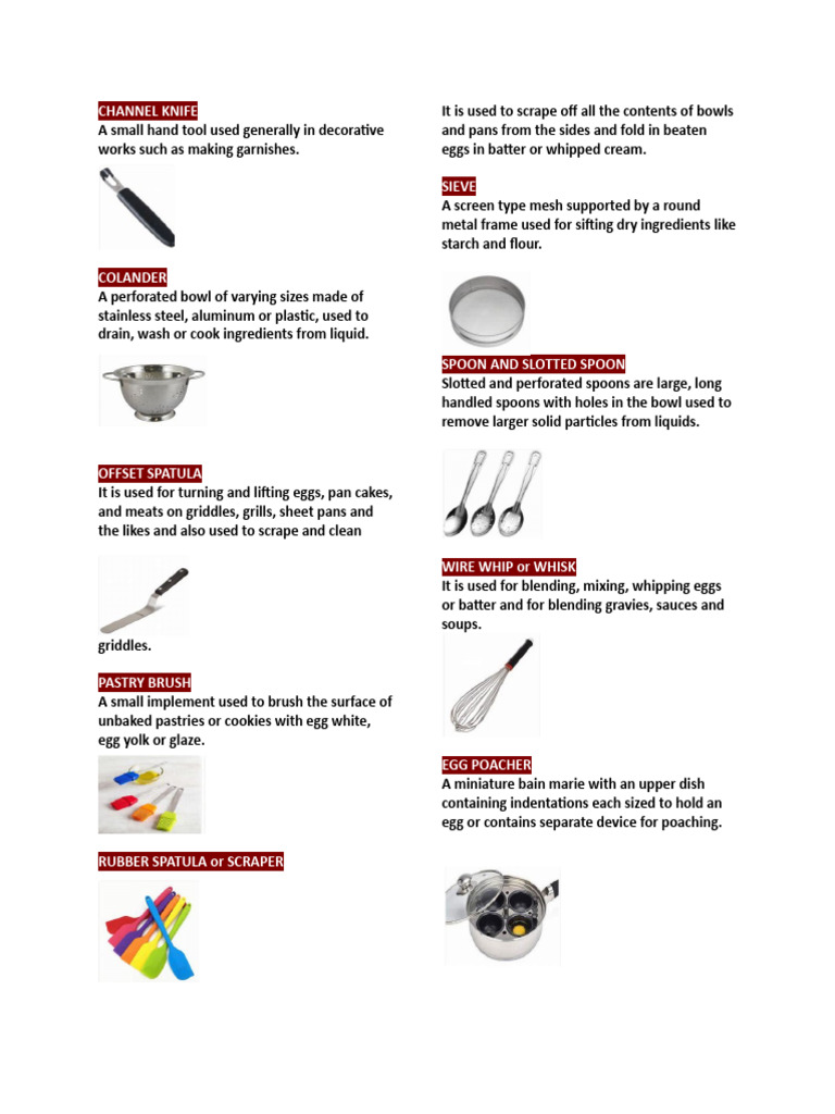 TLE | PDF | Cookware And Bakeware | Spoon