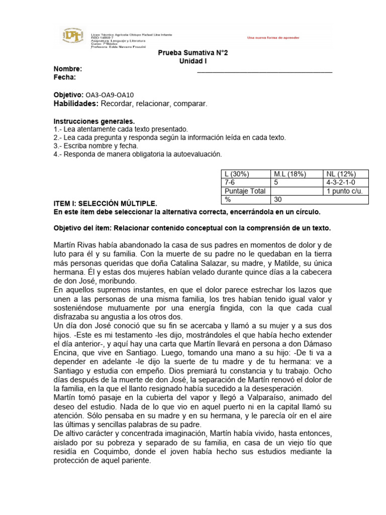 Ev Sumativa U1 7mo | PDF