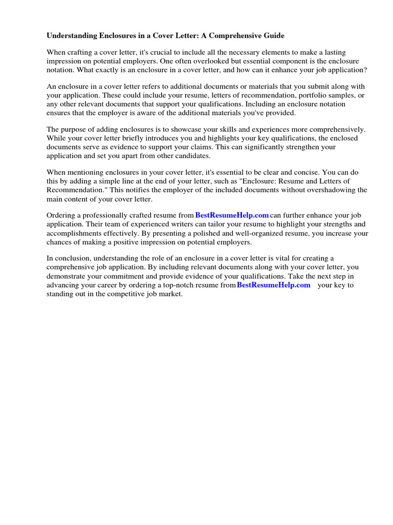 WhatS An Enclosure in A Cover Letter | PDF | Résumé | Http Cookie