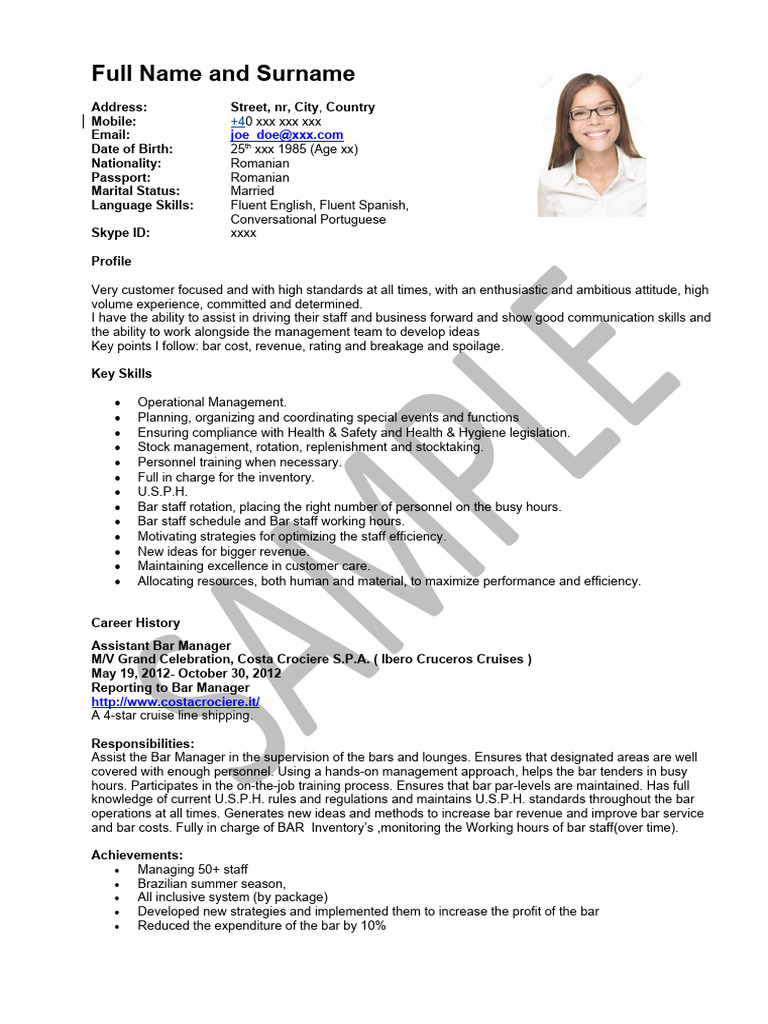 23 Exemplu Cv Ro | PDF | Inventory | Economies