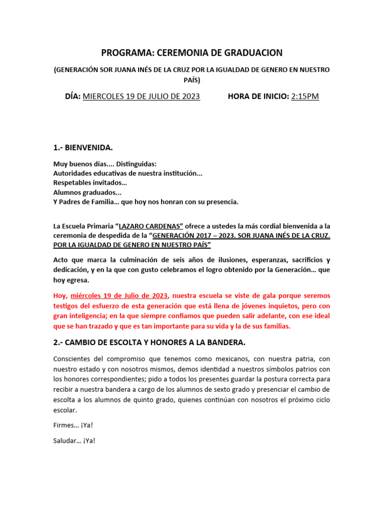 PROGRAMA FIN DE CURSO OSW22 | PDF | Escuelas