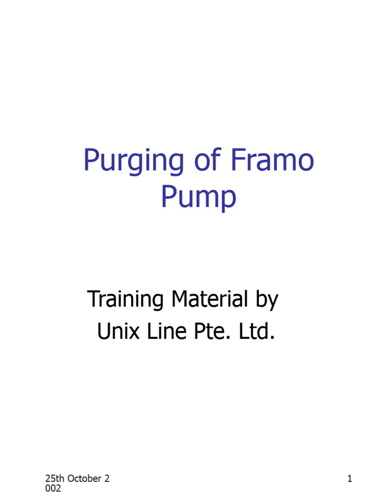 Framo Pump by BL-23Oct.02 | PDF | Pump | Valve