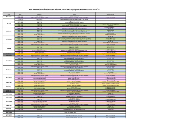 FT.PE 23.24 Pre-session Timetable_Final | PDF | Economies | Financial ...