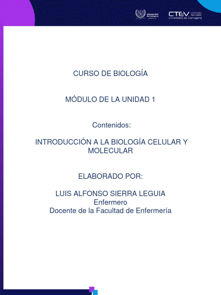 Modulo 1 Bio | PDF | Biología Celular) | Citoplasma