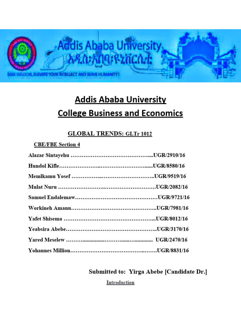 Global Trend Assignment | PDF | Globalization | Nationalism