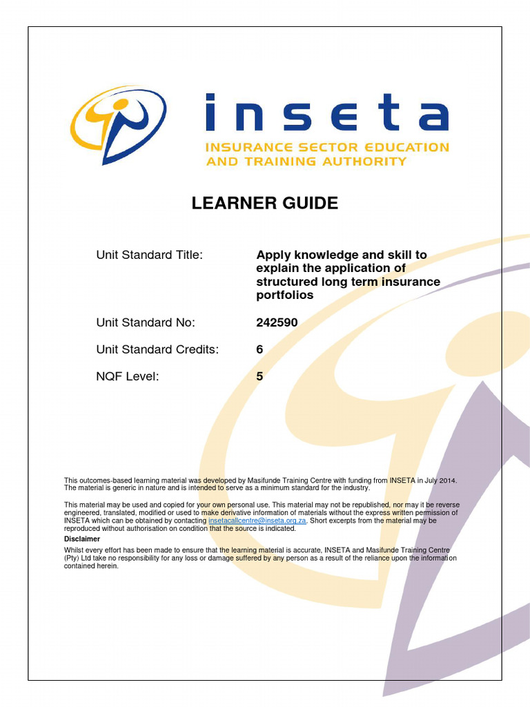 Learner Guide 242590 | PDF | Tranche | Investment Fund
