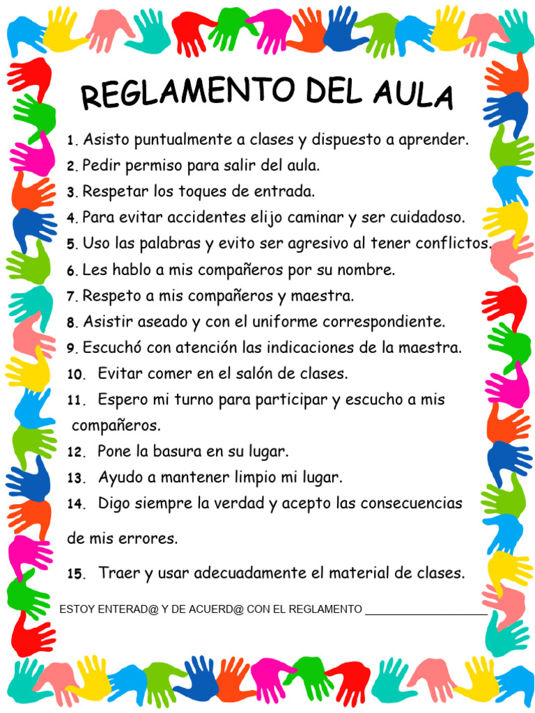 Reglamento de Aula | PDF