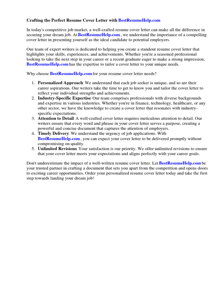 Crafting Effective Resume Cover Letters | PDF | Résumé | Experience