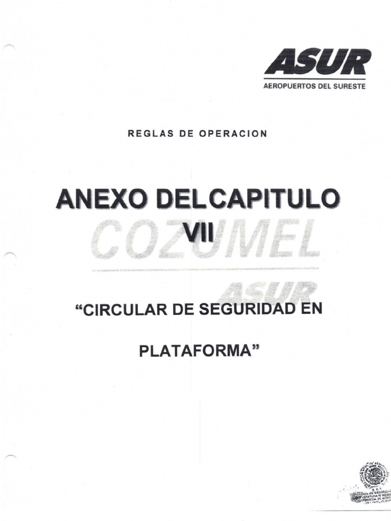 Cap 7 Anexo Circular de Seguridad en Plataforma - Enm 4 | PDF