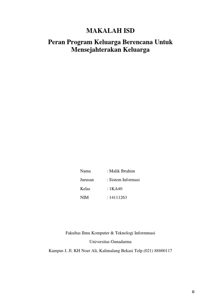 Makalah KB | PDF | Ilmu Sosial | Pengembangan Diri