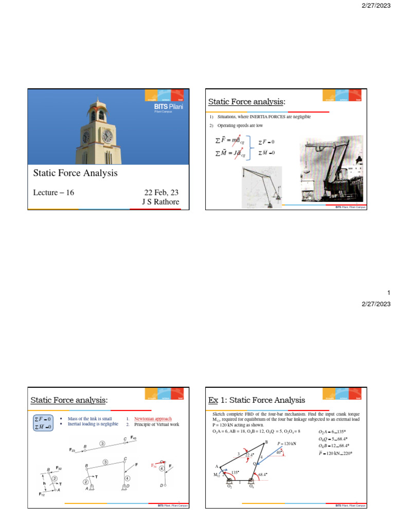 Lec 16 to 18 | PDF | Force | Mechanics