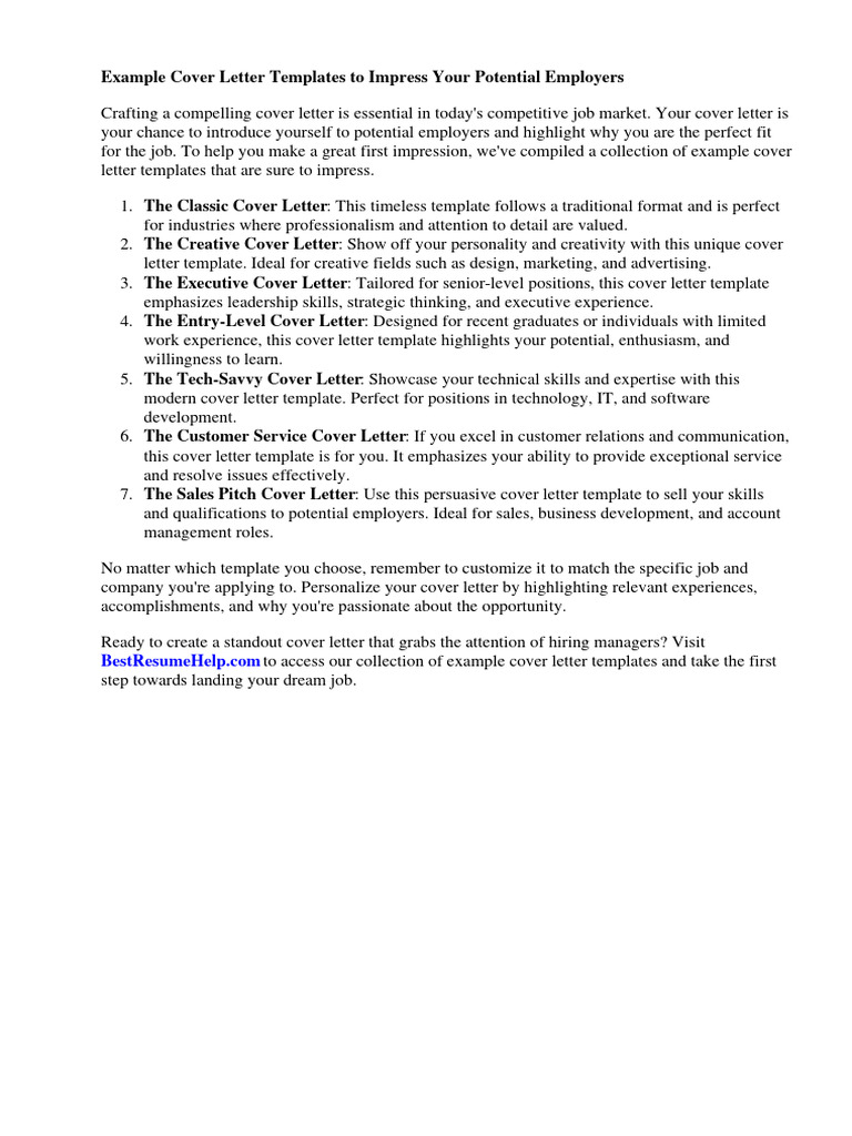 Cover Letter Templates for Job Success | PDF | Résumé | Linked In