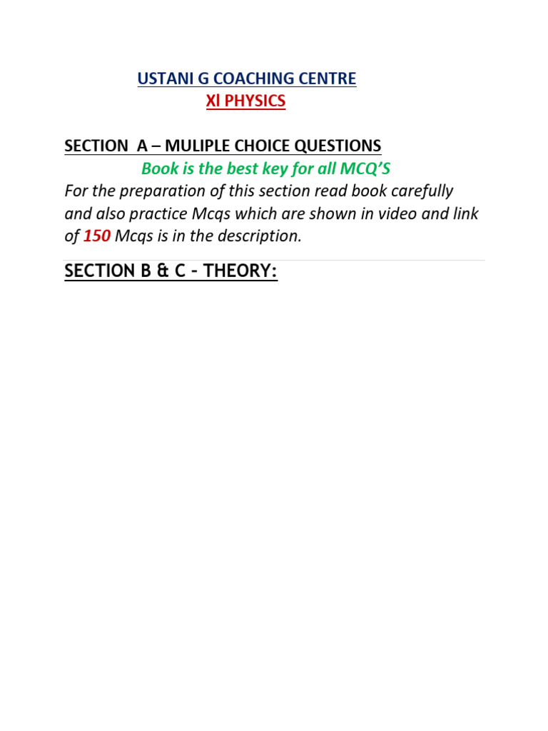 Chapterwise Guess Of Physics Class 11 Pdf Euclidean Vector Velocity