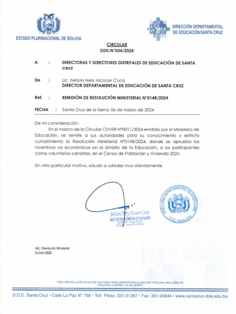 Circular Dde-N°034-2024 | PDF