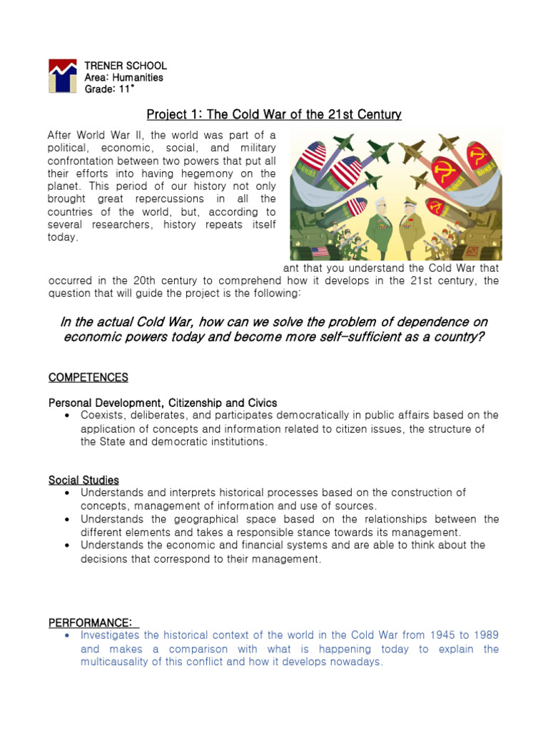 Project 1 Guideline New Cold War 21ST Century | PDF | Cold War | Space