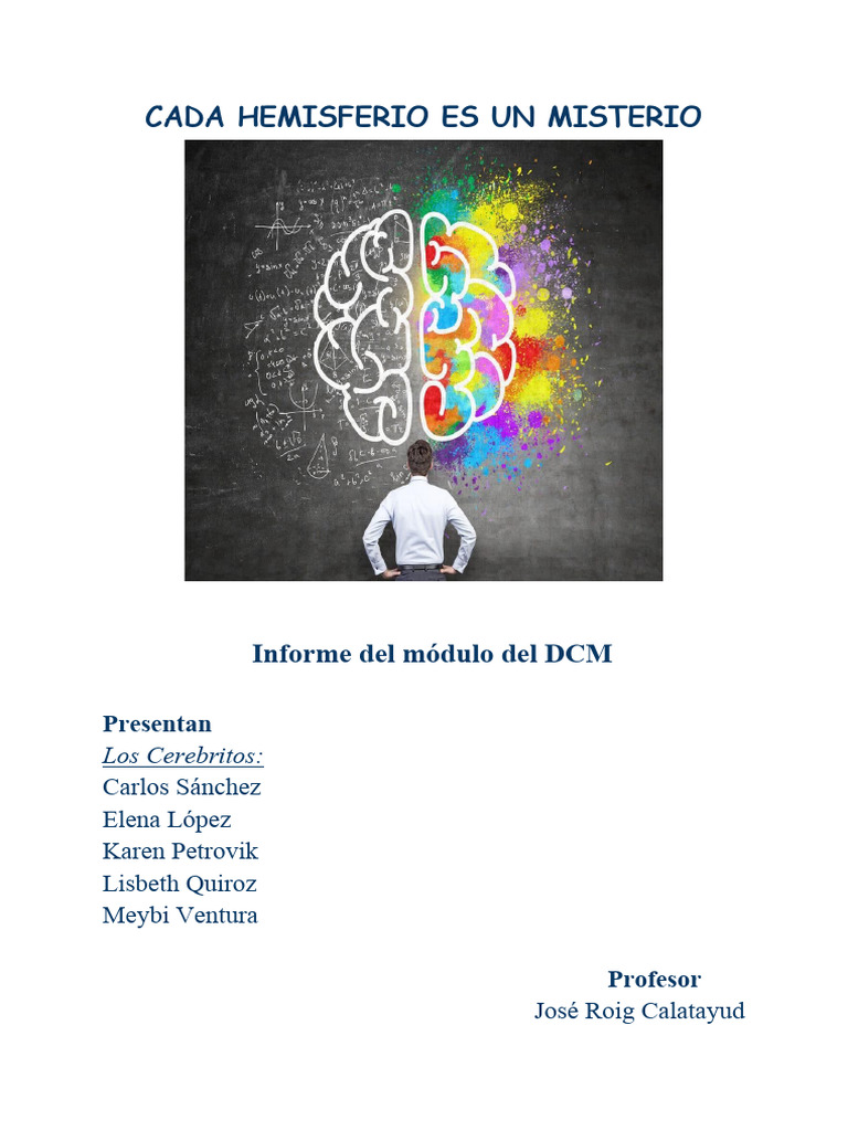 Investigación Dcm(2) | PDF | Hemisferio cerebral | Cerebro