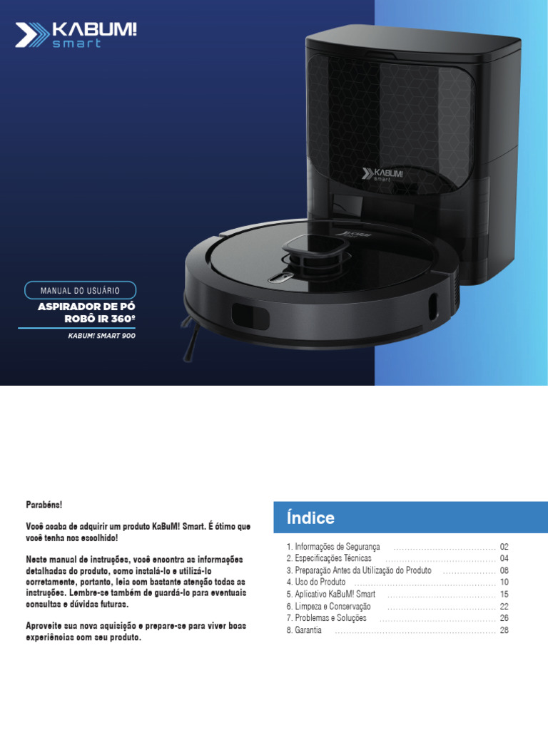 Robo Aspirador KaBuM Smart 900 | PDF | Wi-Fi | Robô