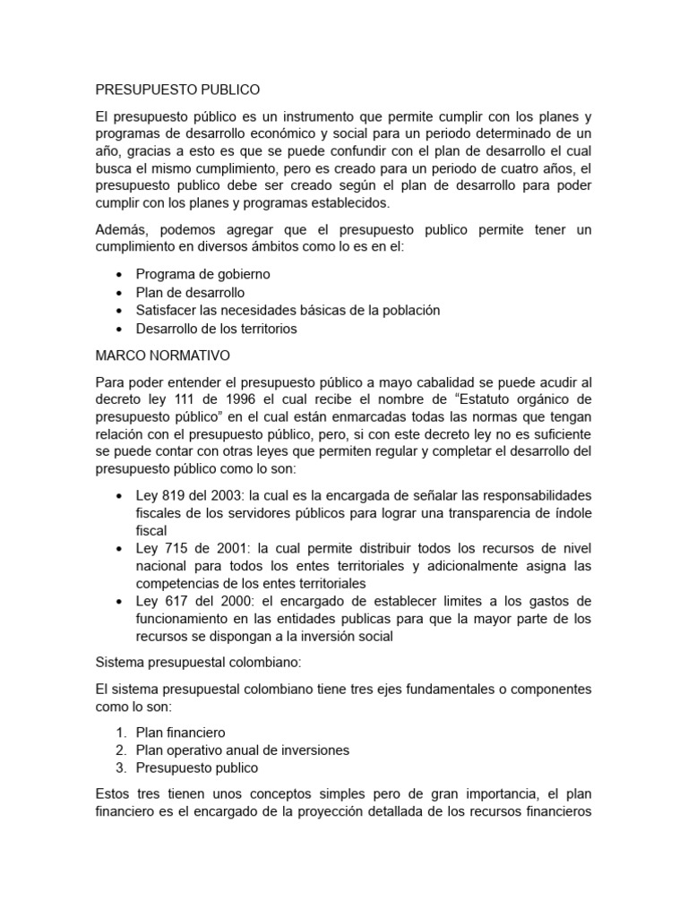 Presupuesto Publico | PDF | Presupuesto | Presupuesto del gobierno