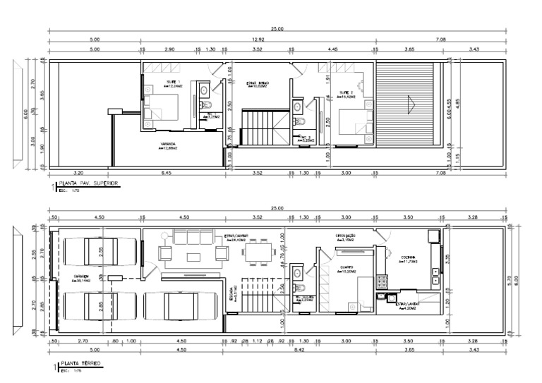 Planta Cotada - Projeto 03 - Duplex Médio Padrão | PDF
