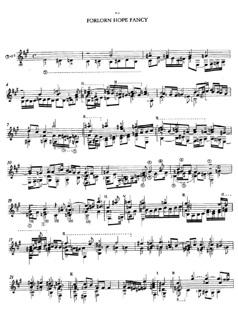 Forlorn Hope Fancy by John Dowland | PDF
