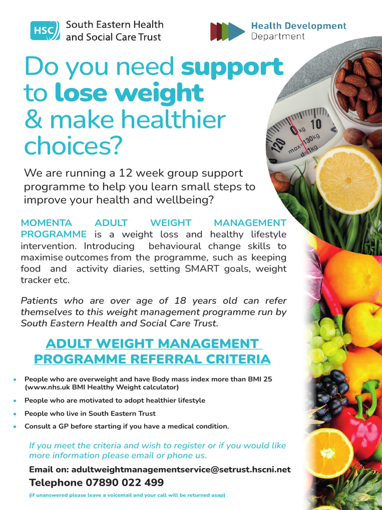 Weight Loss Flyer | PDF | Body Mass Index | Overweight